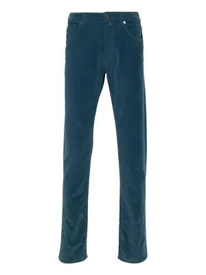 Incotex Tapered Leg Corduroy Trousers - Blue