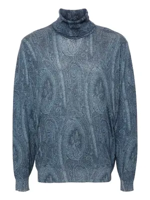 Etro Paisley Jacquard Sweater - Blue