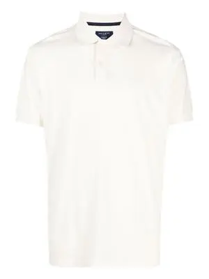 HACKETT Logo-embroidered Cotton Polo Shirt - Neutrals