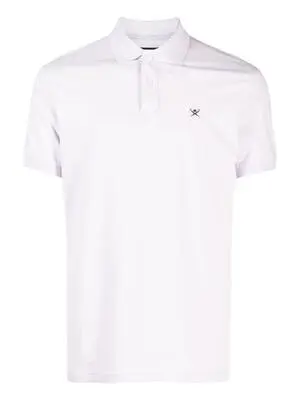 HACKETT Logo-embroidered Piqué Cotton Polo Shirt - Purple