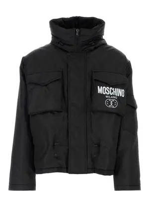 Moschino Print Padded Jacket - Black