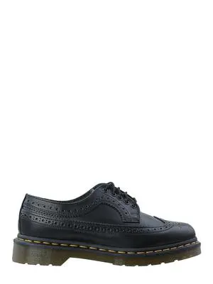 Dr. Martens 3989 Yellow Stitch Smooth Leather Brogue - Black