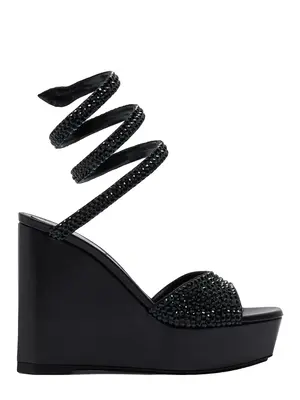 Rene Caovilla Cleo Platform Sandals - Black