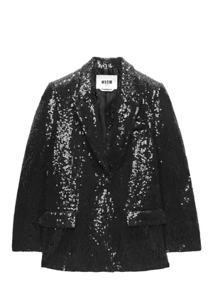 MSGM Sequin-embellished Blazer - Black