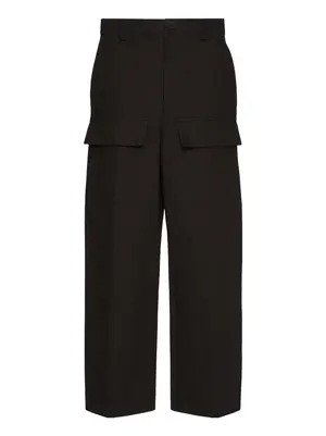 Valentino Garavani Canvas Cargo Trousers - Black