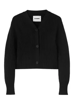 JIL SANDER Buttoned Cardigan - Black