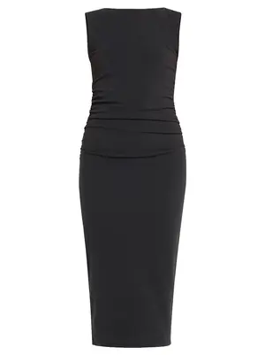 Veronica Beard Veronica Beard Charissa Knit Midi Dress Black-0