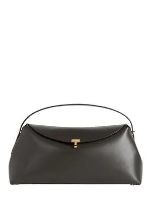 TOTEME T-lock Napa Leather Top-handle Bag - Bark