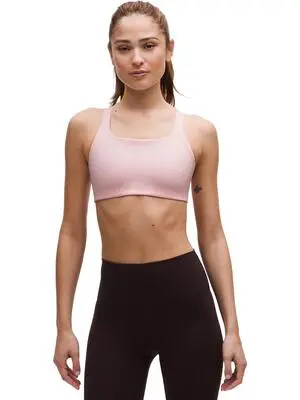 Lululemon Ultralu Square-neck Workout Bra Blush Quartz