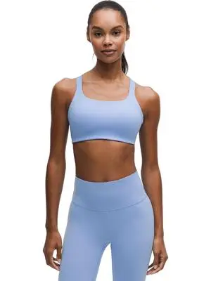 Lululemon Ultralu Square-neck Workout Bra Sinatra Blue