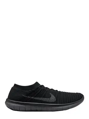 Nike Free Rn Motion Flyknit Sneakers - Black/dark Grey/volt
