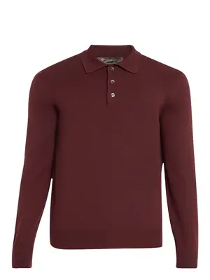 Loro Piana Loro Piana Vicuna Wool Polo Sweater Star Ruby