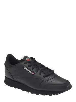 REEBOK Classic Leather Sneakers - Core Black/core Black/grey