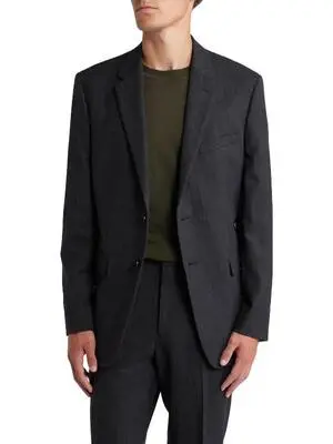 Theory Chambers Herringbone Wool Blend Suit Jacket - Charcl Mlt