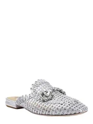 ZIGI Isabelle Crystal Bit Mule - Silver