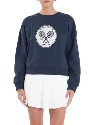 ENGLISH FACTORY English Factory Sports Club Embroidered Sweatshirt