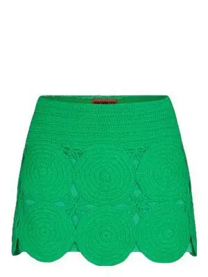 SIMONMILLER Crochet Beep Beep Mini Skirt - Grass Green