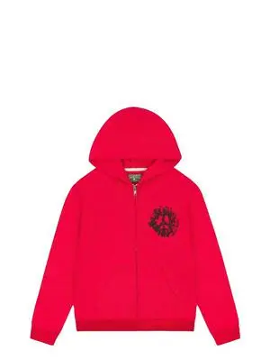 DENIM TEARS Denim University Zip Hoodie - Red