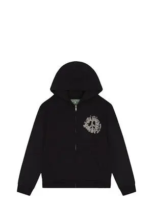 DENIM TEARS Denim University Zip Hoodie - Black