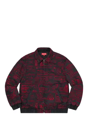 Supreme Checks Embroidered Denim Jacket - Black