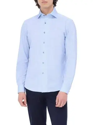 Bugatchi James Ooohcotton® Button-up Shirt - Air Blue