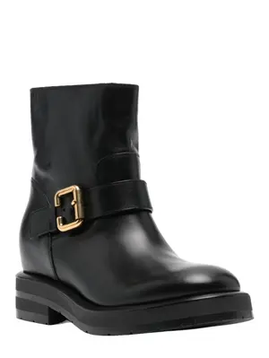 Chloé Leather Ankle Boots - Black