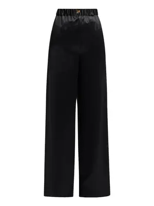VERSACE Versace Wide-Leg Silk Trousers