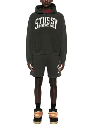 StÜssy Relaxed Fit Hoodie Sweatshirt - Black