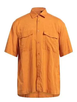 LIU •JO MAN Shirt Size Tencel, Linen, Cotton - Orange