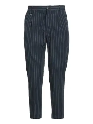 PAOLO PECORA Pinstriped Slim-leg Pants - Navy