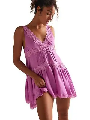 Free People In This Groove Mini Slip Opera Mauve