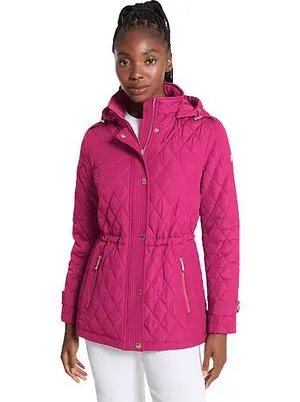 Michael Kors Michael Kors Quilted Hooded Jacket Pink