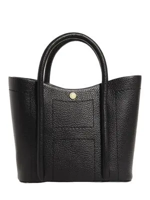 Harrods Grab Leather Rope Tote Bag - Black