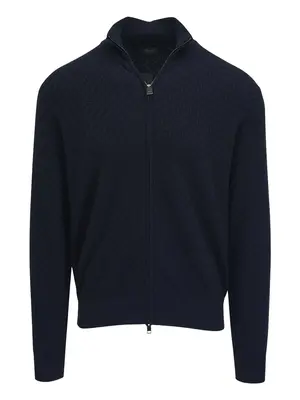 Brioni Zipped Cardigan - Blue