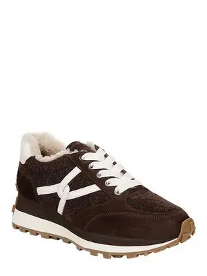 Veronica Beard Valentina 3 Shearling Sneakers Espresso