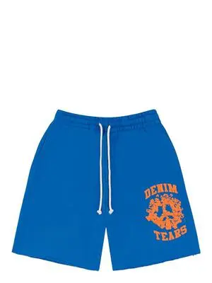 DENIM TEARS Denim University Sweat Shorts - Royal Blue