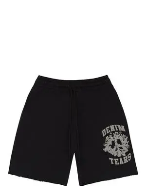 DENIM TEARS Denim University Sweat Shorts - Black