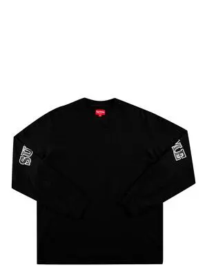 Supreme Long-sleeve Top With Cutout Sleeves - Black