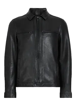 ALLSAINTS Luck Regular-fit Leather Jacket - Black