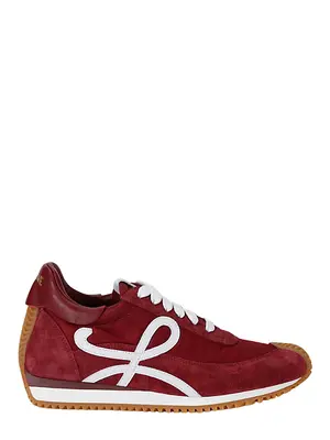 Loewe Flow Runner Monogram Leather Low-top Trainers Eur 36 / 3 Uk Women Wine