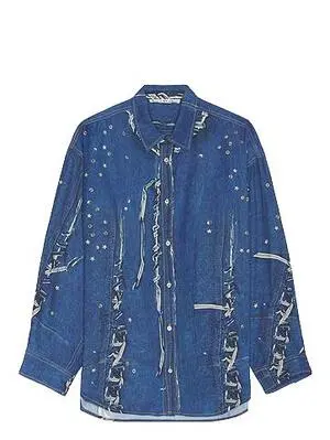 Acne Studios Long Sleeve Shirt - Navy Multi