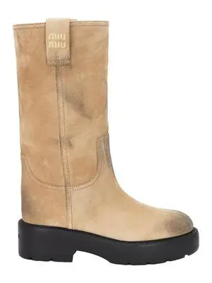 Miu Miu Suede Boots - Deserto