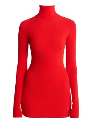 Proenza Schouler Fox Rib-knit Turtleneck Top - Red