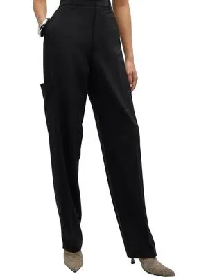 Lapointe Mid-rise Tech Twill Tapered Pants - Black