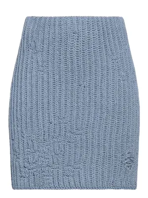 JW Anderson Mini Cable-knit Skirt - Navy