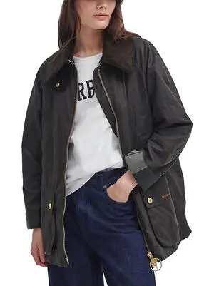 Barbour Allerston Waxed Coat - Olive/ancient