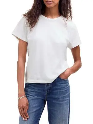 Madewell Perfect Crewneck T-shirt - Eyelet White