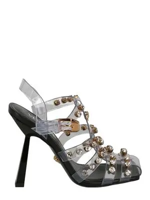 VERSACE Medusa Embellished Cage Heel