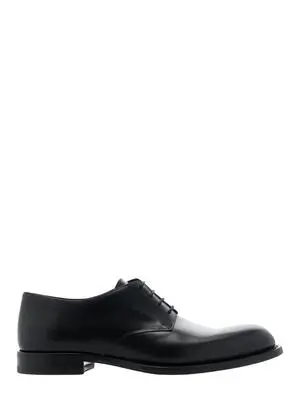 THE ROW Novus Leather Derby Shoes - Black