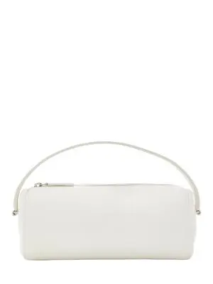 THE ROW Round 90's Leather Bag White